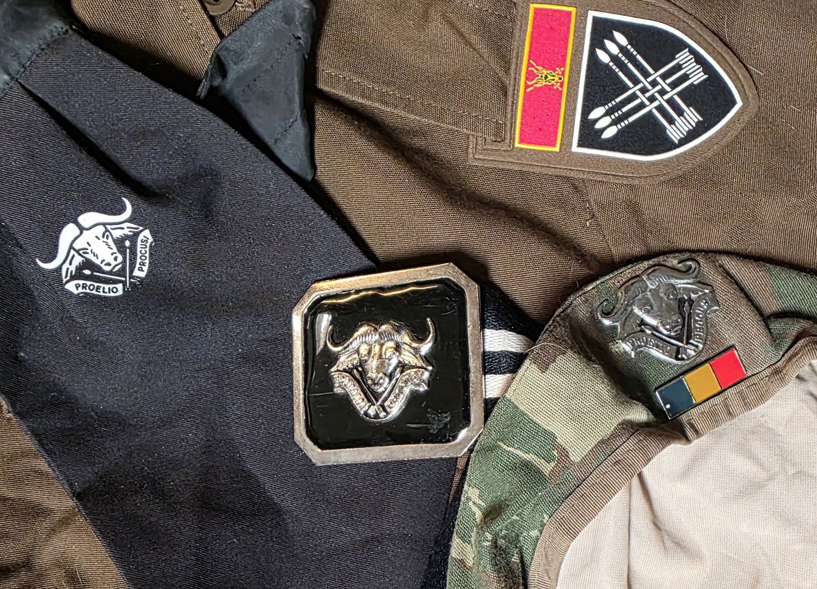 Complete Nutria combat uniform consisting of shirt with all badges ...