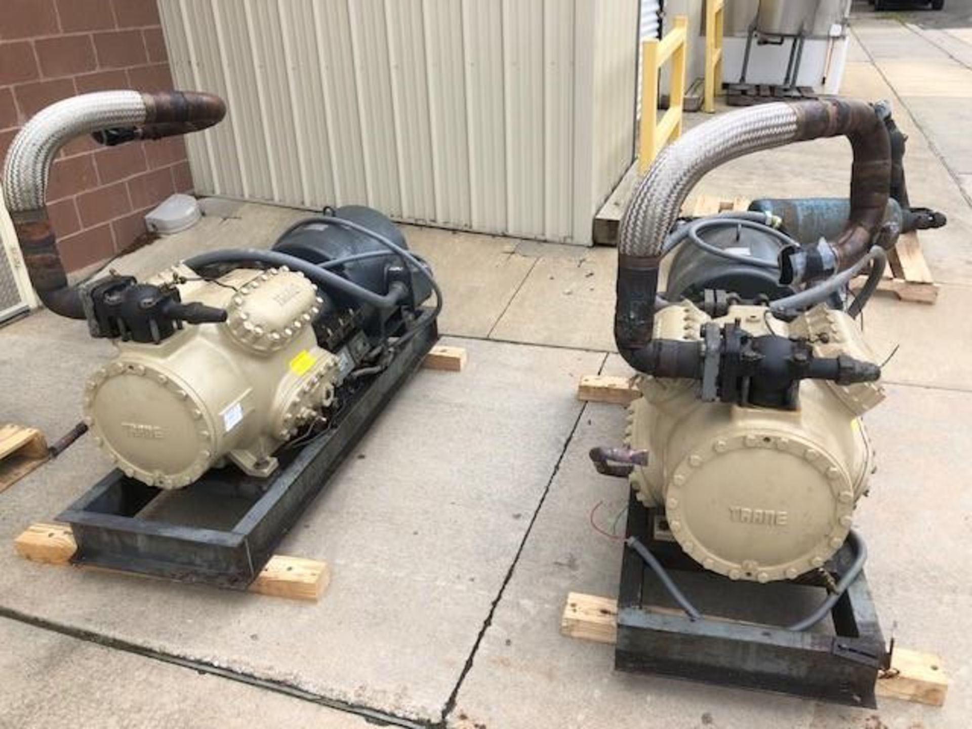 (Located in Bartelso, IL) Trane 50-ton freon compressors, both ...