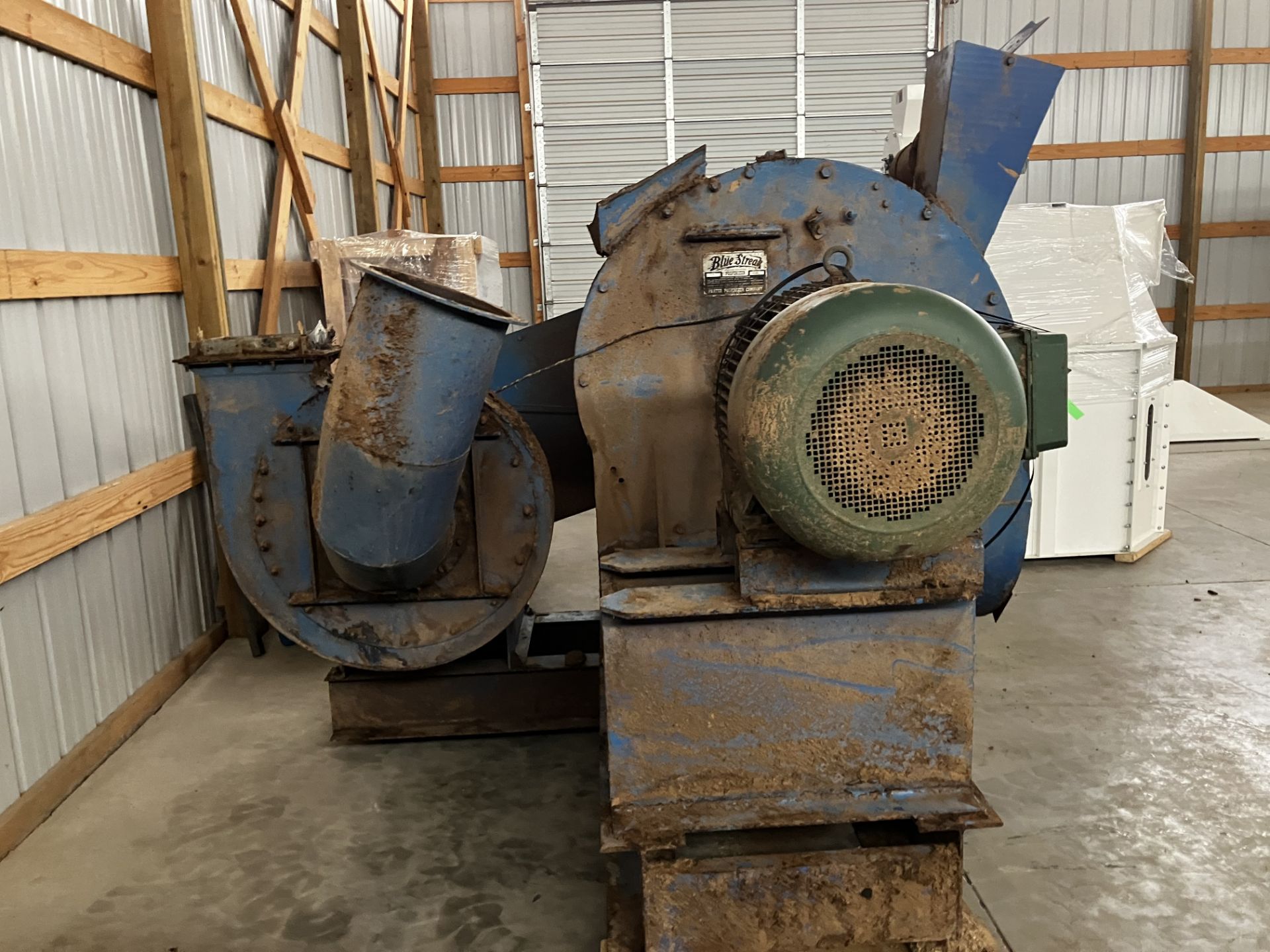 Prater Blue Streak Hammer Mill (Size 6A), Serial Number: 22340. Motor ...