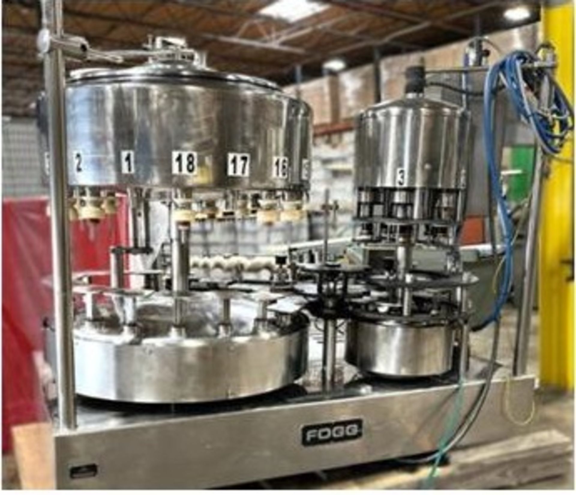 (Located in Fort Worth, TX) Fogg Filler Co. gravity filler , model FG ...