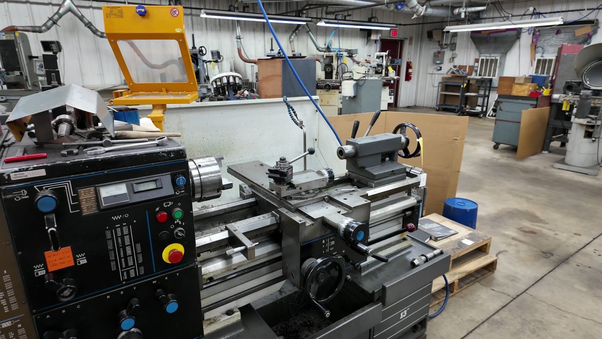 Clausing Colchester 13" Lathe, 10 HP Main Motor, 415V, 3 Phase, 60 Hz ...