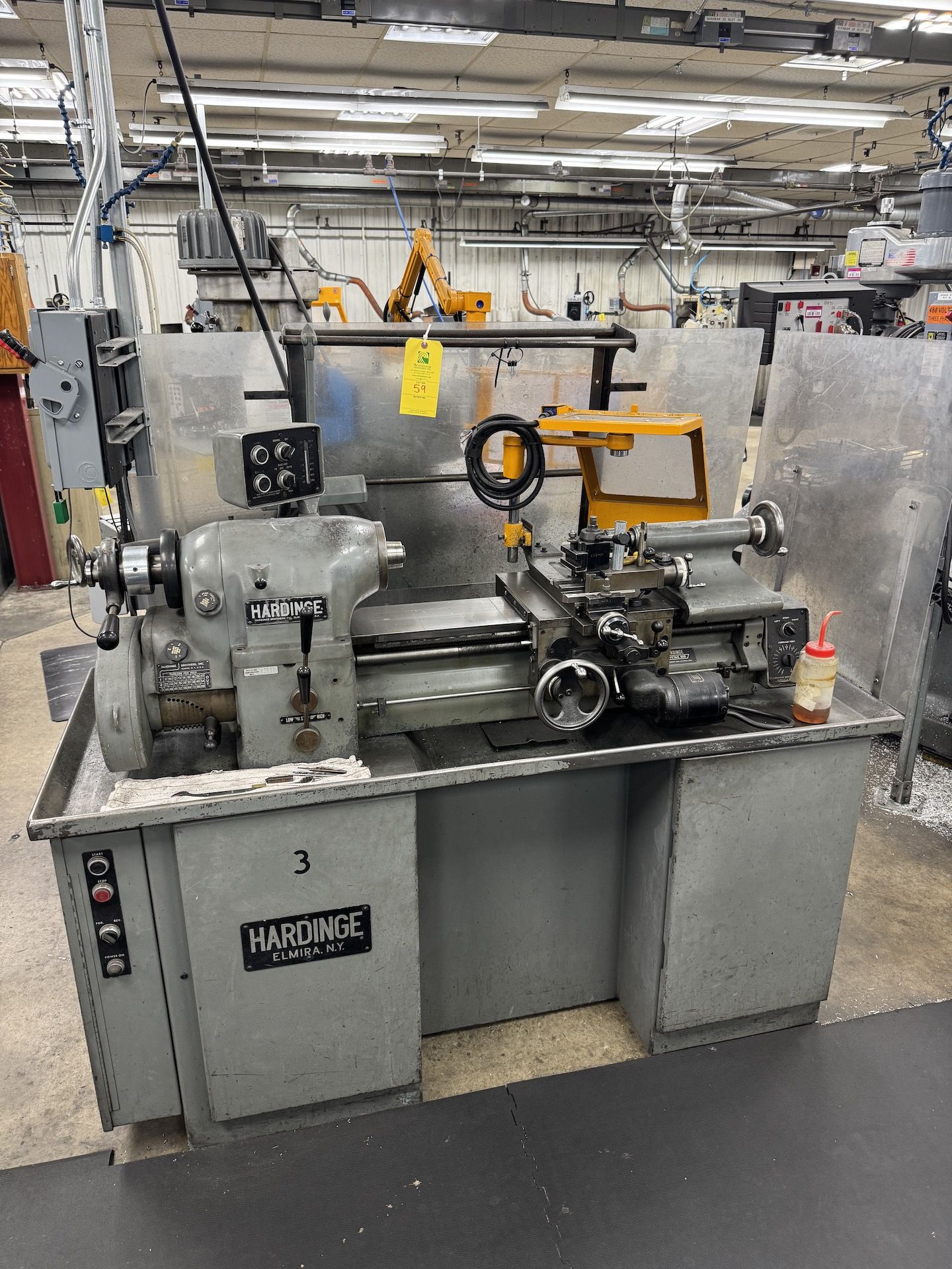 Hardinge Lathe, 480V, 3 Phase, Rigging Fee: $1600
