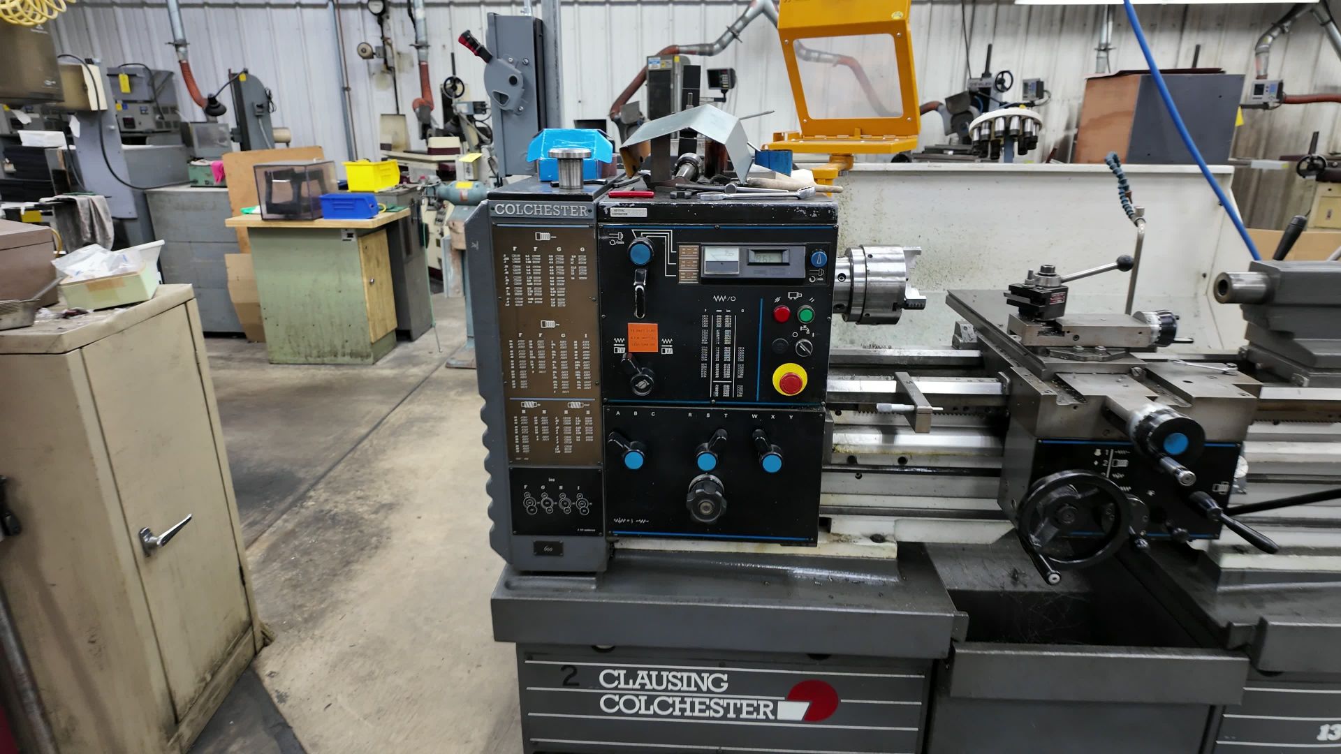Clausing Colchester 13" Lathe, 10 HP Main Motor, 415V, 3 Phase, 60 Hz ...