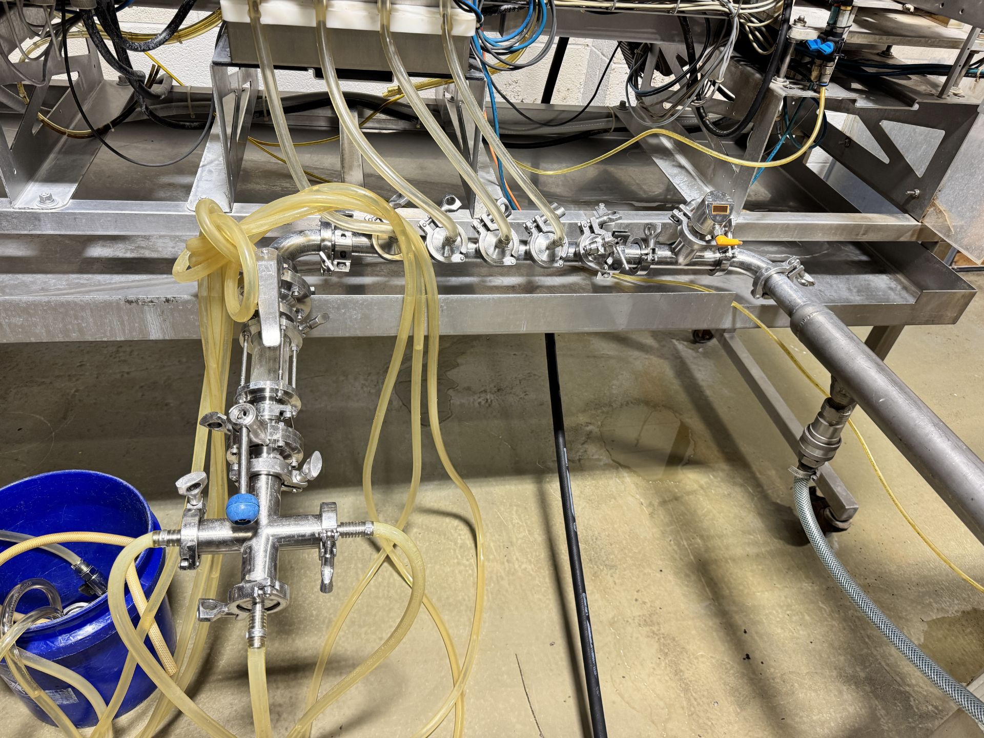 Shop-built glycol-cooled pipe for beer leading from tanks to Wild Goose ...
