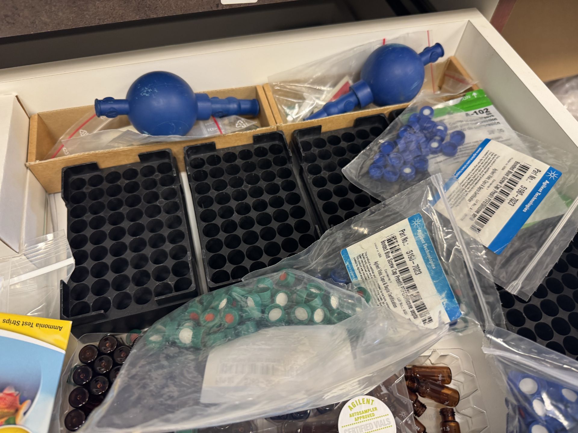 Lot of Contents of Drawers (All Photoed), Agilent HPLC Columns, VWR ...