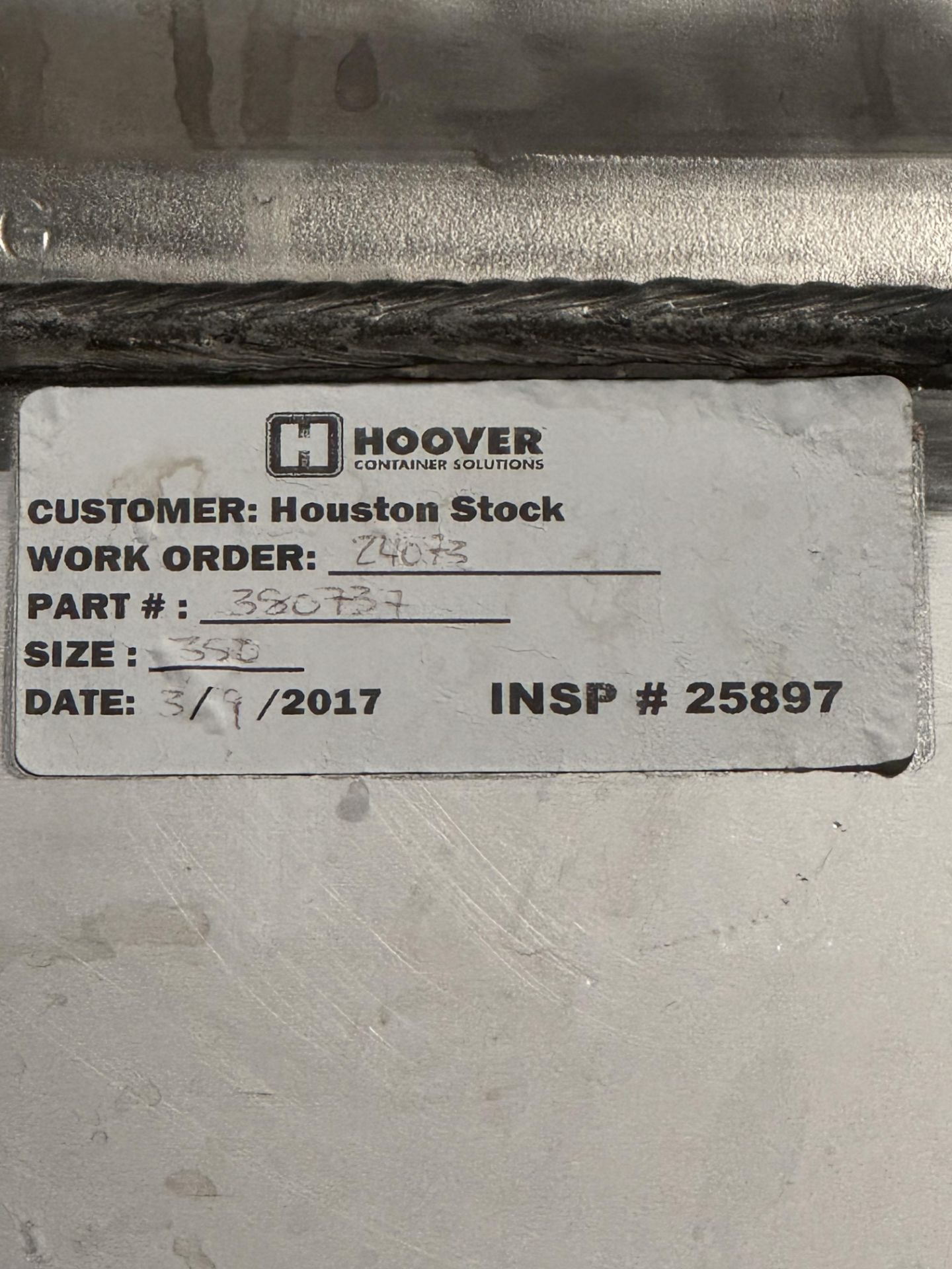 Hoover Ferguson Stainless Steel Intermediate Bulk Container (IBC) Tote ...