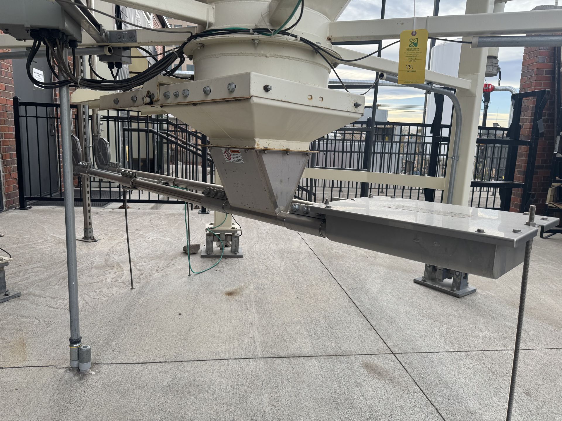 Meridian Dry Malt Silo w/ Pneumatic Fill Pipe and Knife Gate Valve ...