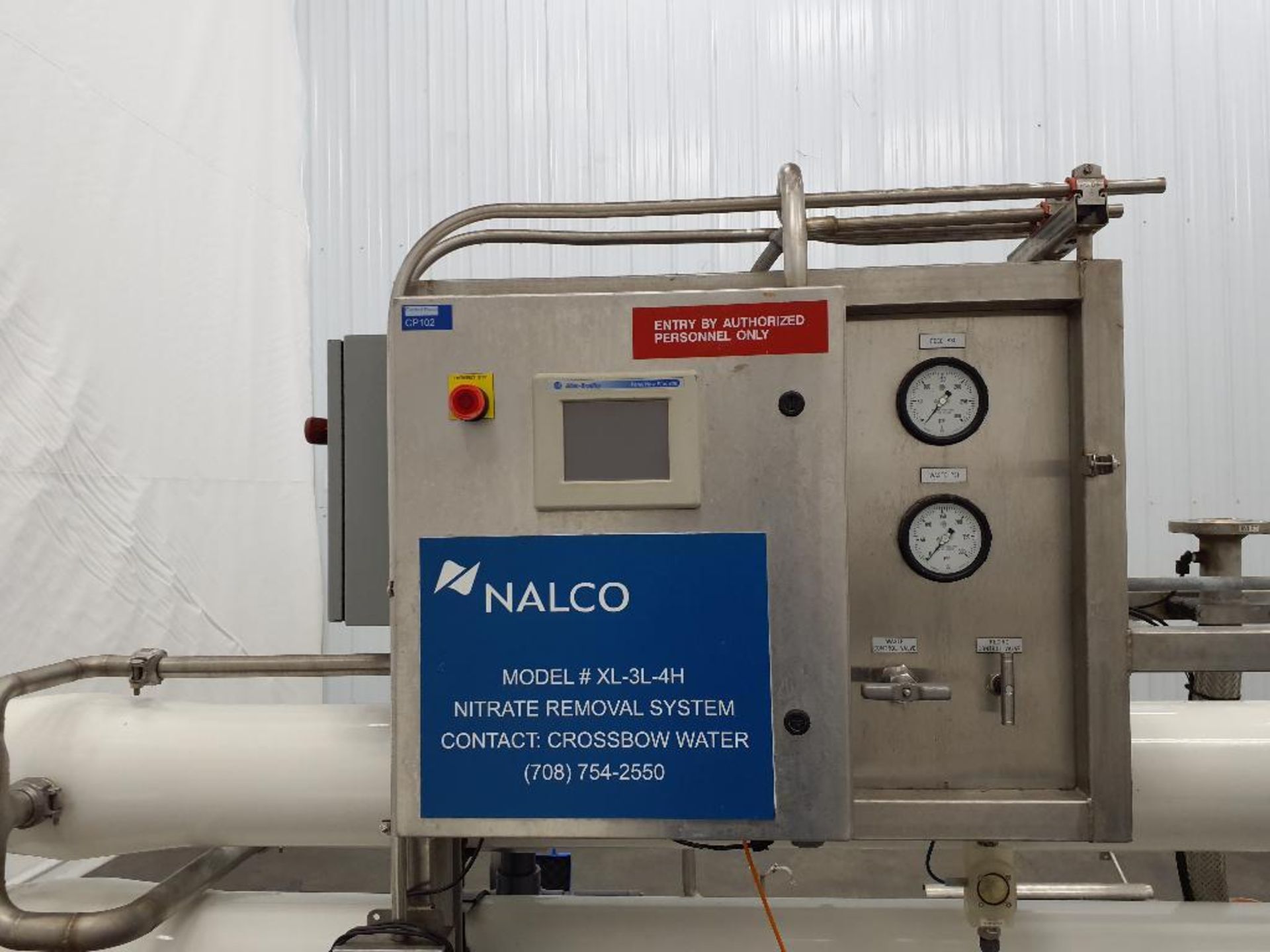 Used Nalco XL-3L-4H Nitrate Removal System with: (4) Reverse Osmosis ...