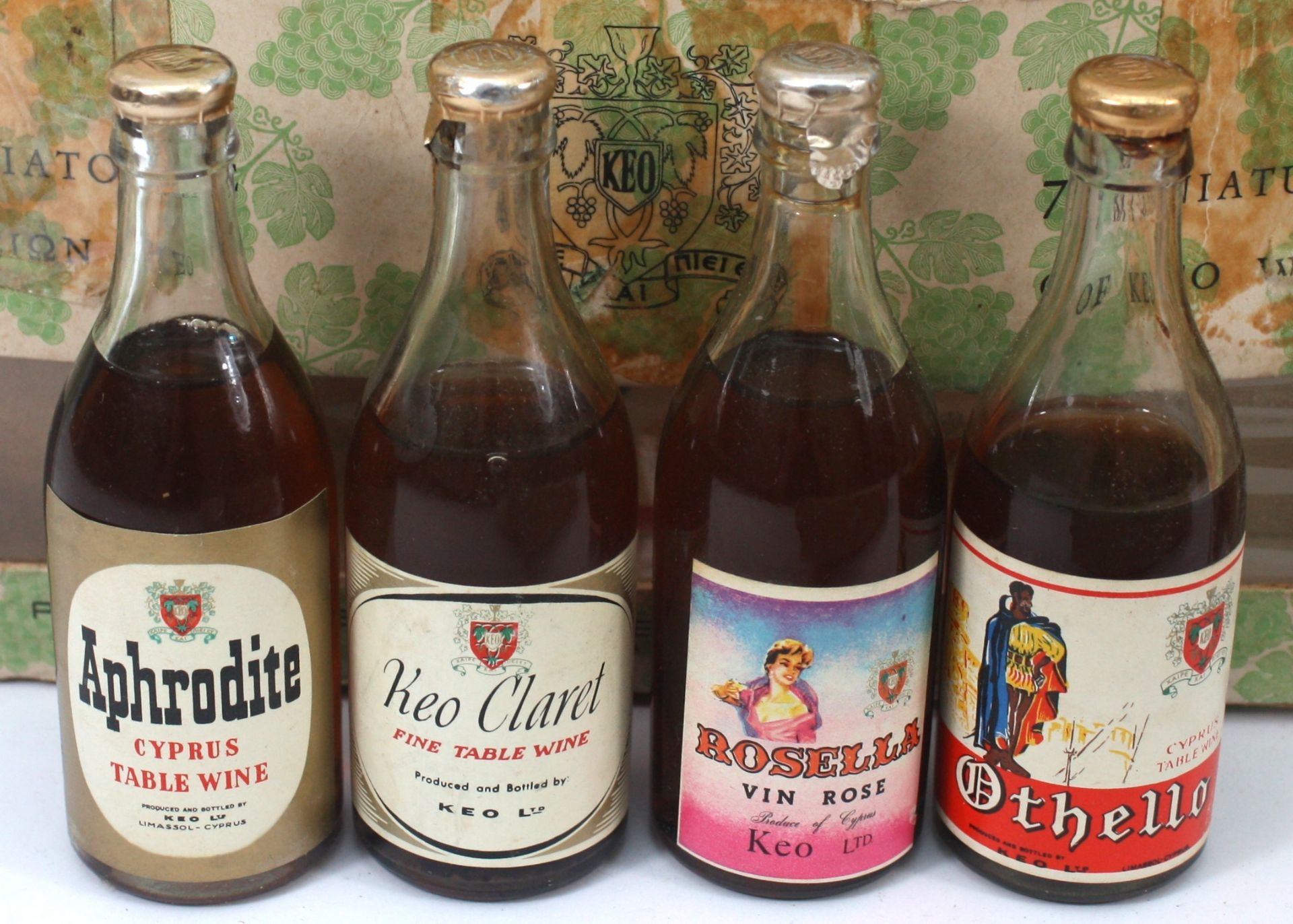 Alcohol Miniatures; seventeen wine miniatures from Cyprus, to include ...