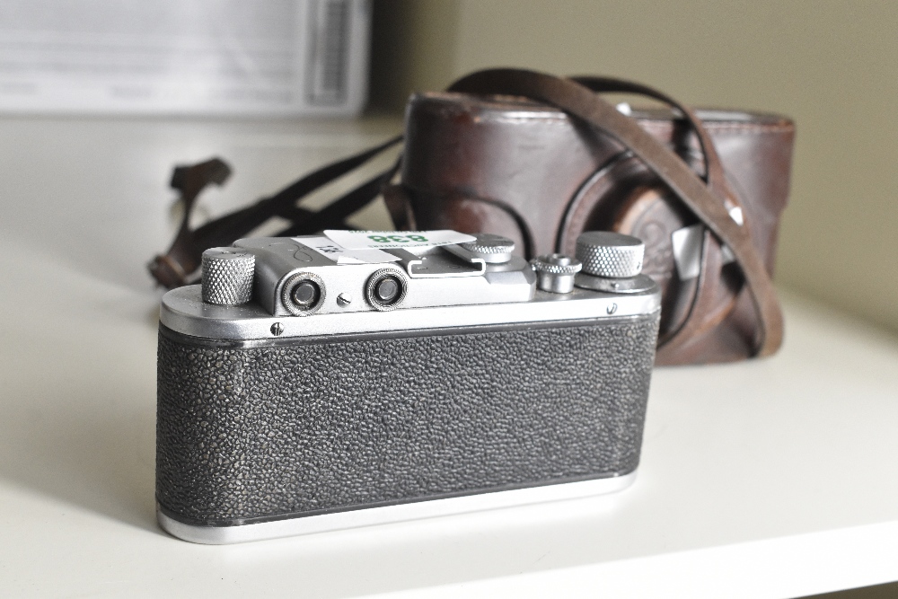 Zorki 1 Soviet 35mm rangefinder, with a collapsible Industar-22 50mm f3 ...
