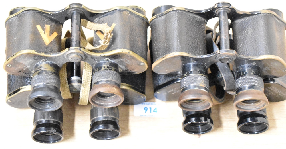A. Kershaw & Son of Leeds military magnification X6 binoculars, one ...
