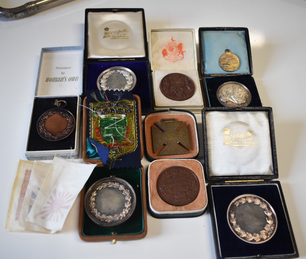 Queen Victoria 1897 Jubilee commemorative medal in the form of a brass ...