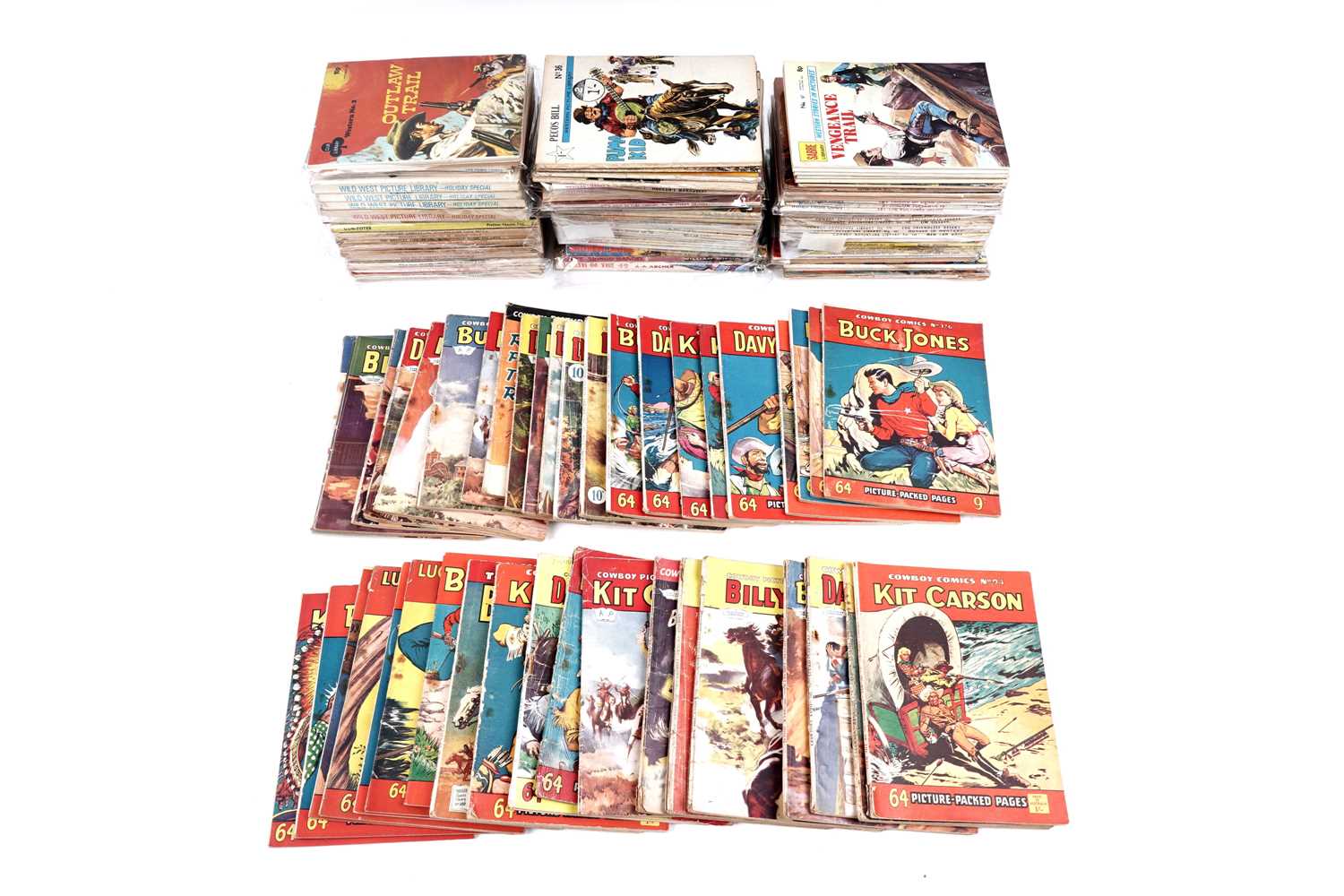UK western digest comics, titles include: Cowboy Picture Library, Sabre ...