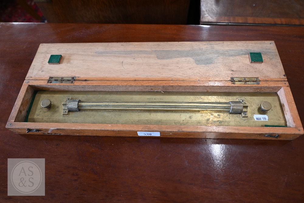 A vintage Army and Navy CSI navigator's brass rolling ruler, 46.5 cm ...