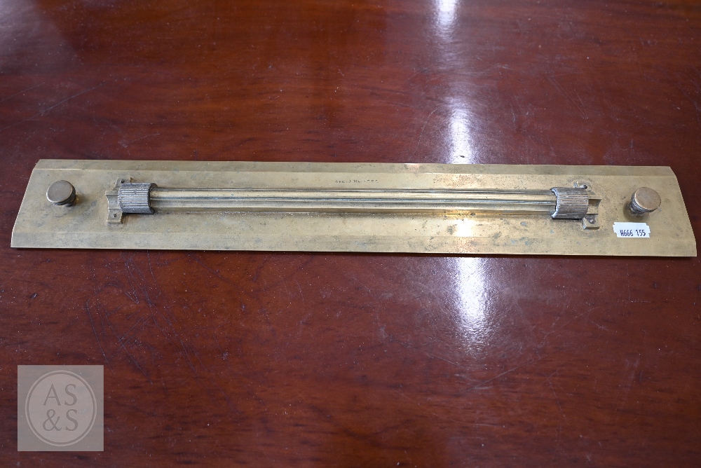 A vintage Army and Navy CSI navigator's brass rolling ruler, 46.5 cm ...