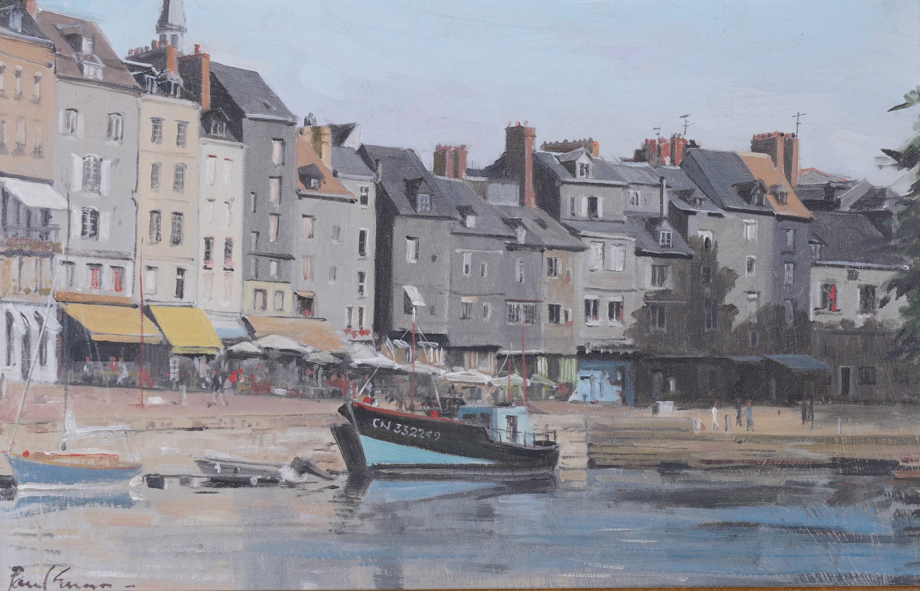 PAUL GUNN (BRITISH, B. 1934)Honfleur Inner Harbour signed 'Paul Gunn ...