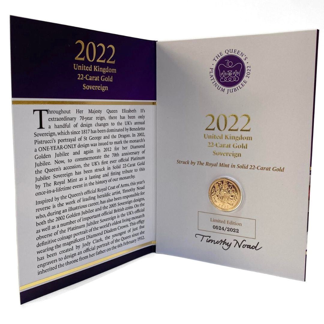 A 2022 'The Queen's Platinum Jubilee' 2022 sovereign