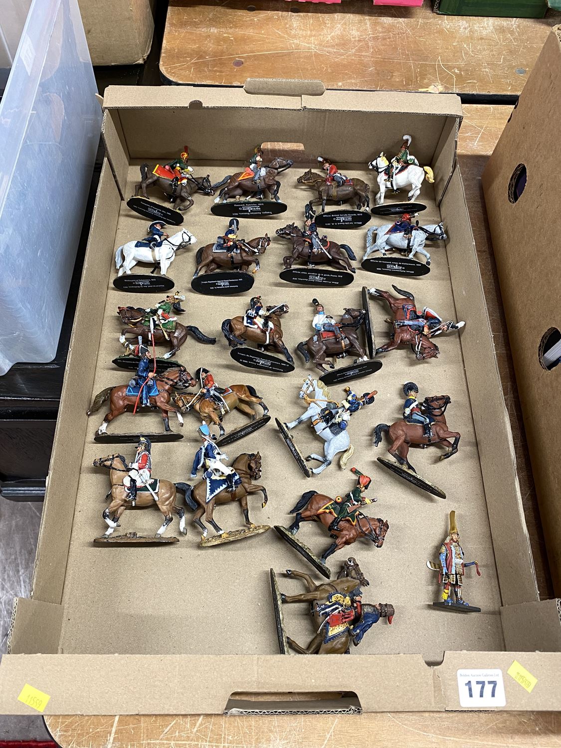 A box of Del Prado Collection metal soldiers