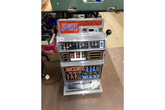A Jubilee Riviera slot machine, H 75cm