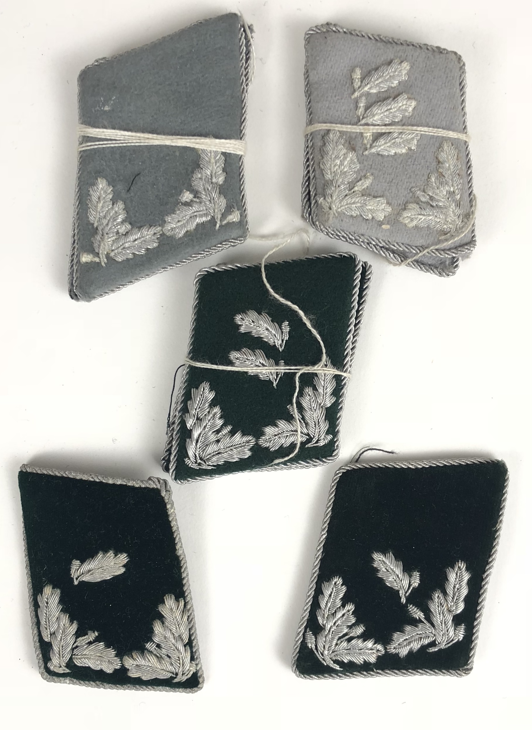 German Third Reich 4 pairs of Luftwaffe Forestry Service collar patches ...