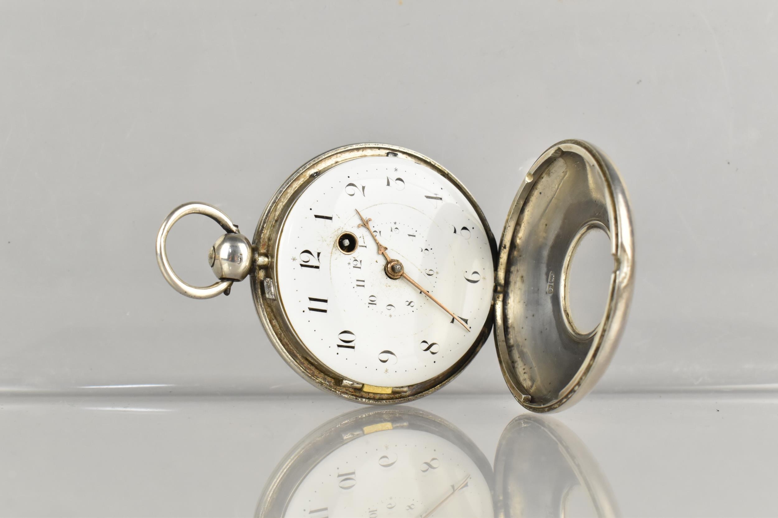 A George IV Silver Cased Half Hunter Fusee Pocket Watch, White ...