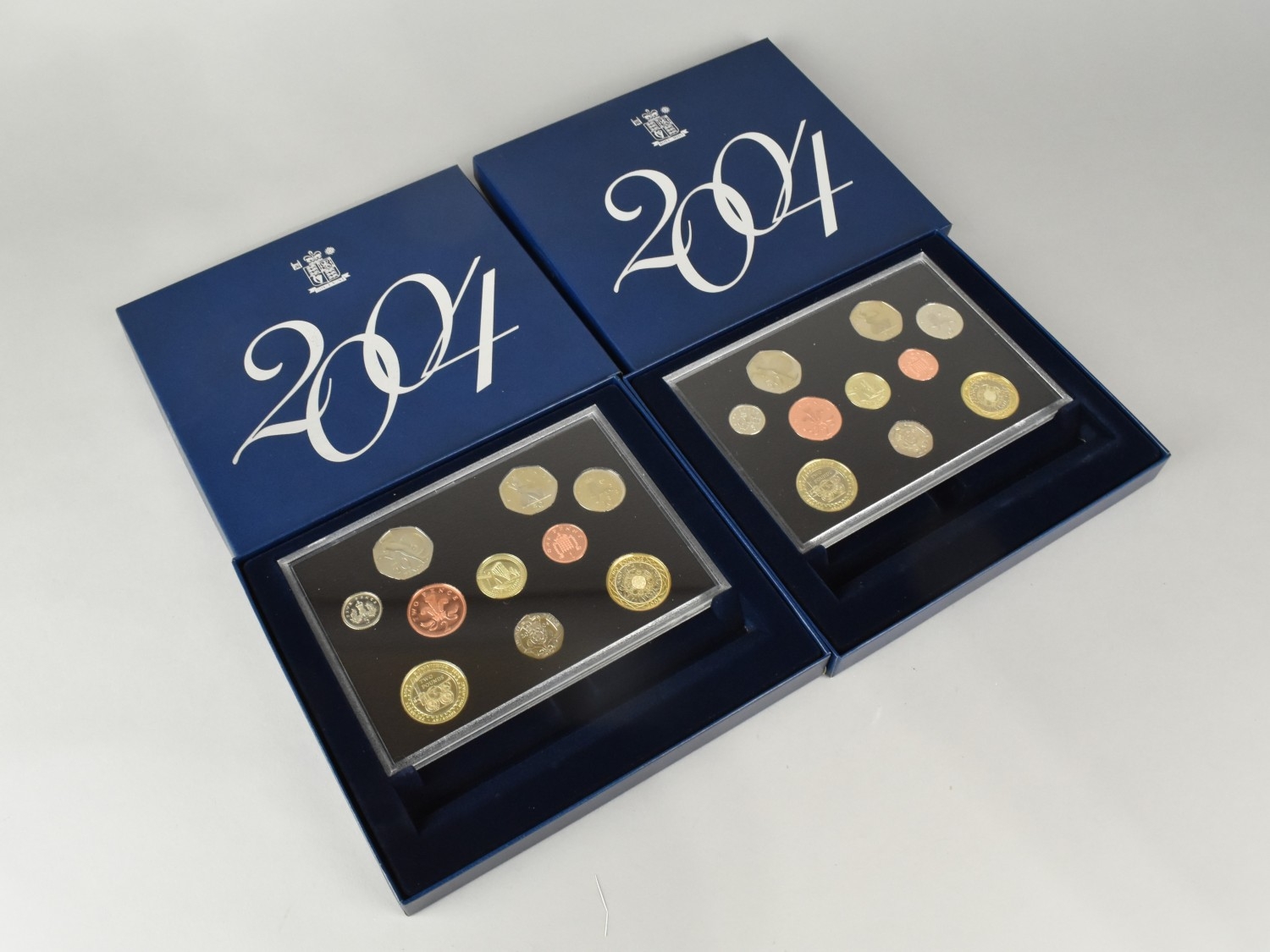 Two Cased Royal Mint Proof Coin Sets for 2004