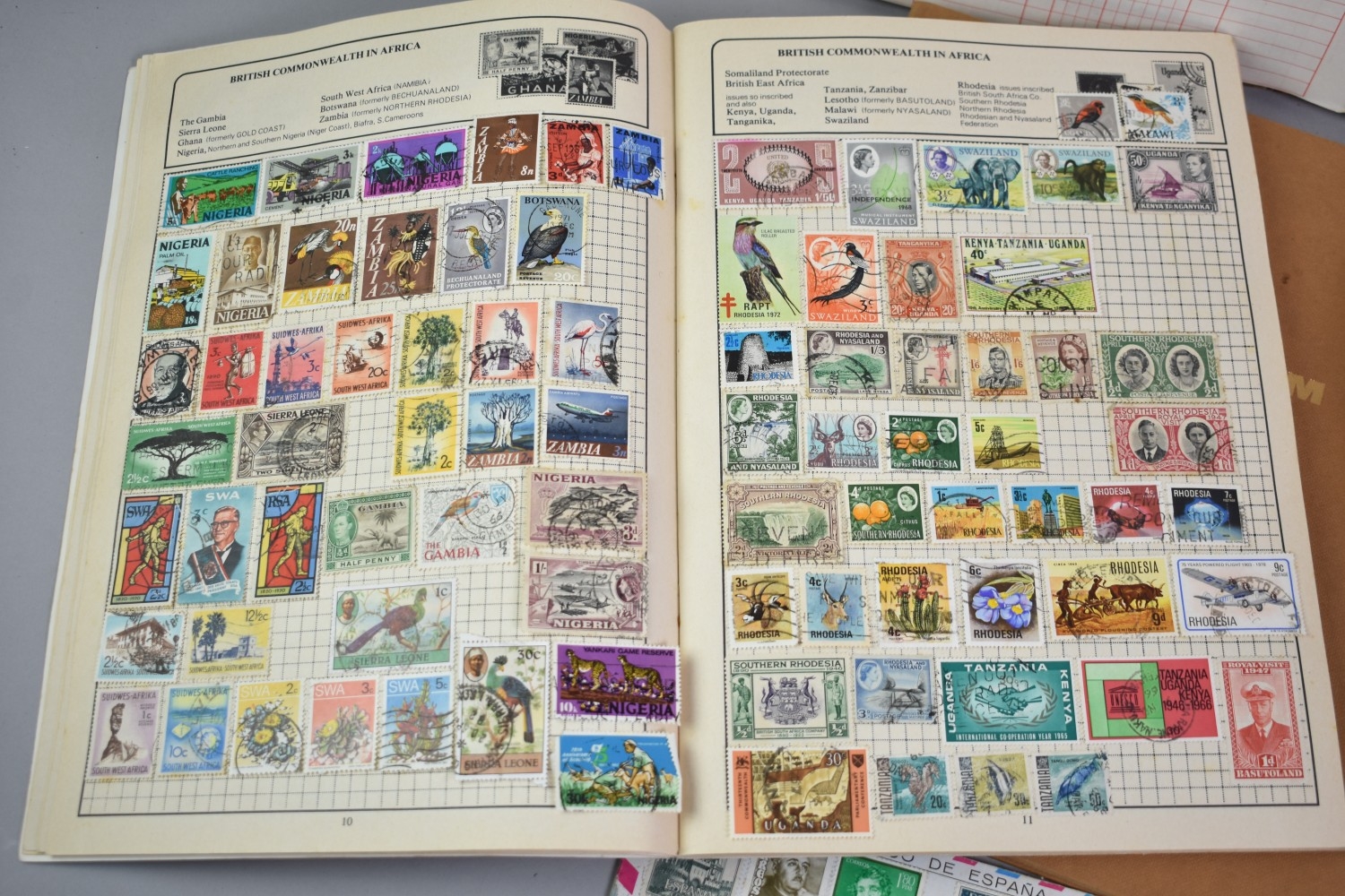 Two Stamp Albums Containing World Stamps, a Collection of Schoolboy ...