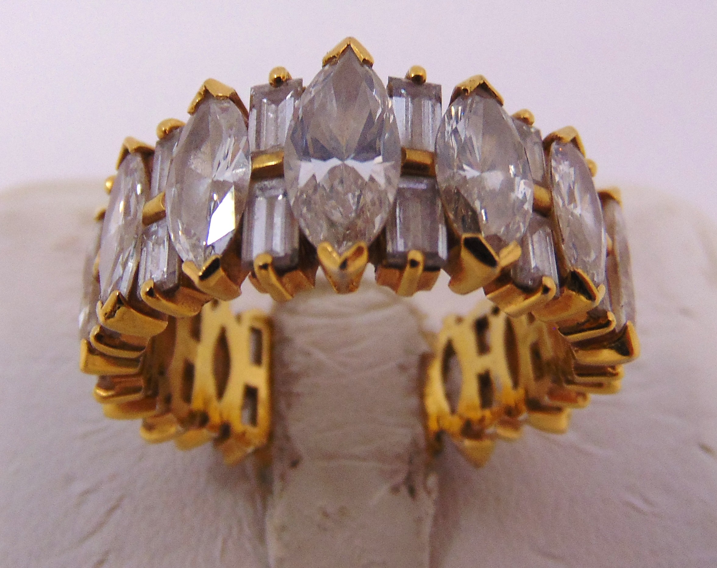 18ct yellow gold eternity ring, approx total weight 14.1g