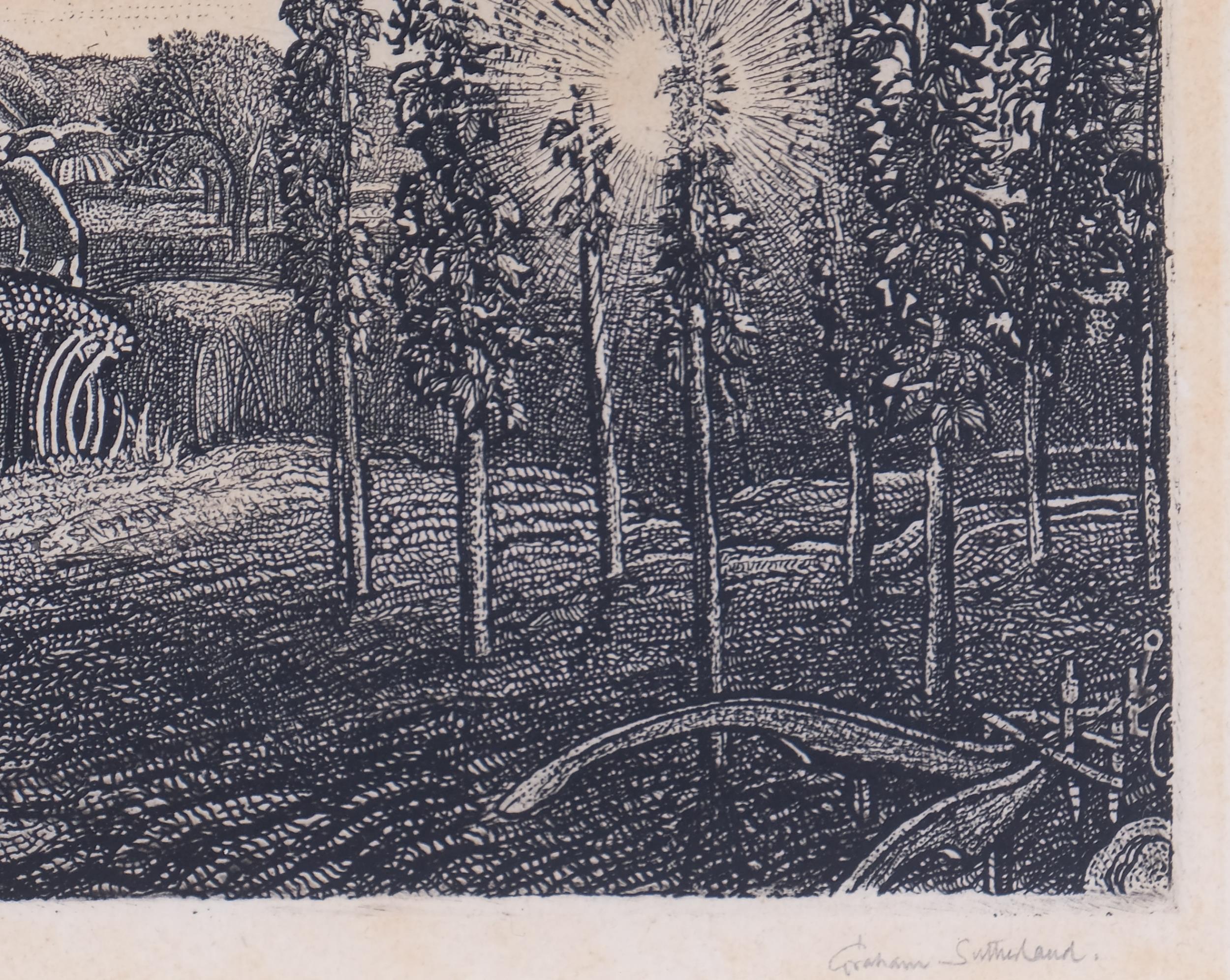 Graham Sutherland (1903 - 1980), Cray Fields 1925, etching, signed in ...