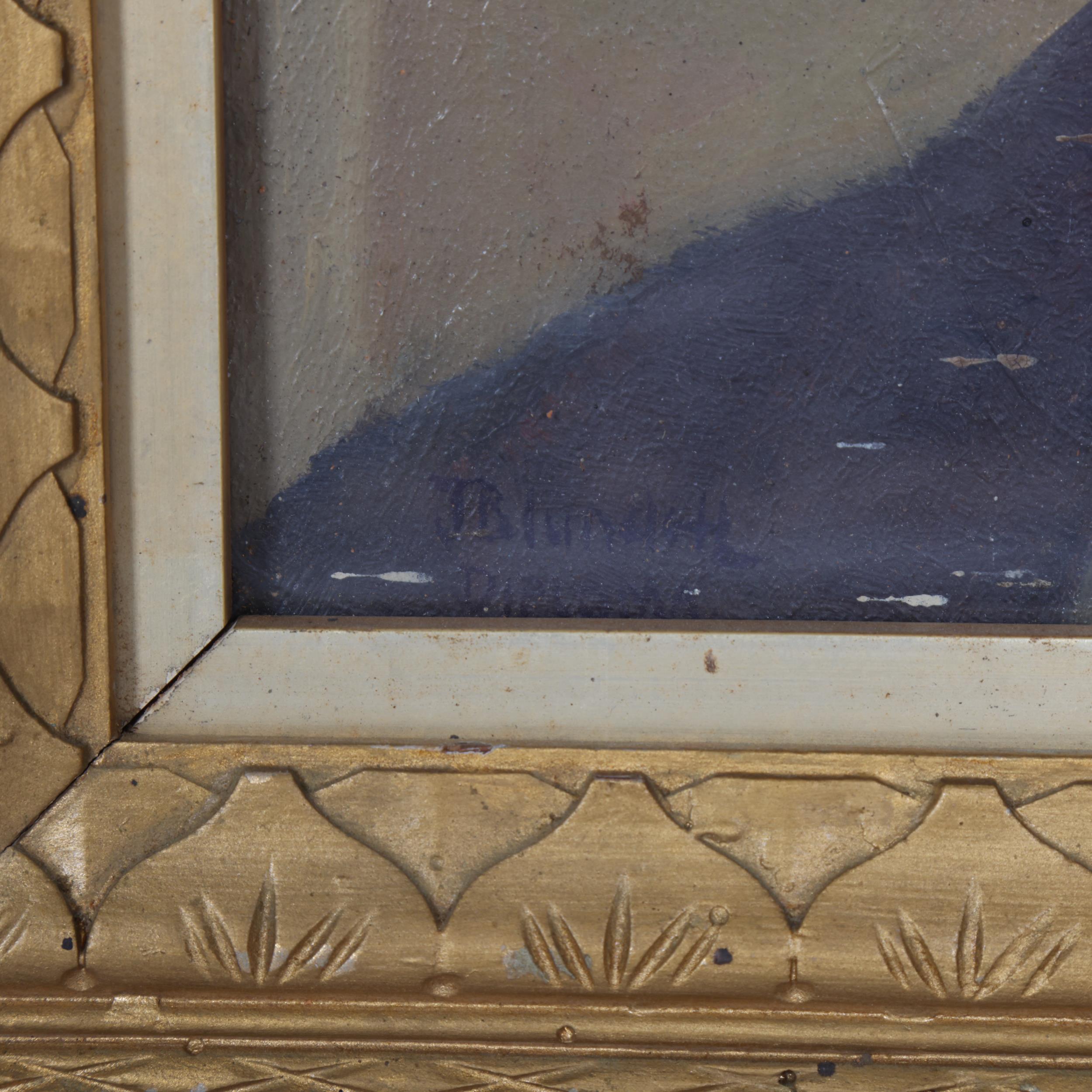 John JG Blundell (1927-2016), self portrait, oil on board, 35cm x 26cm ...