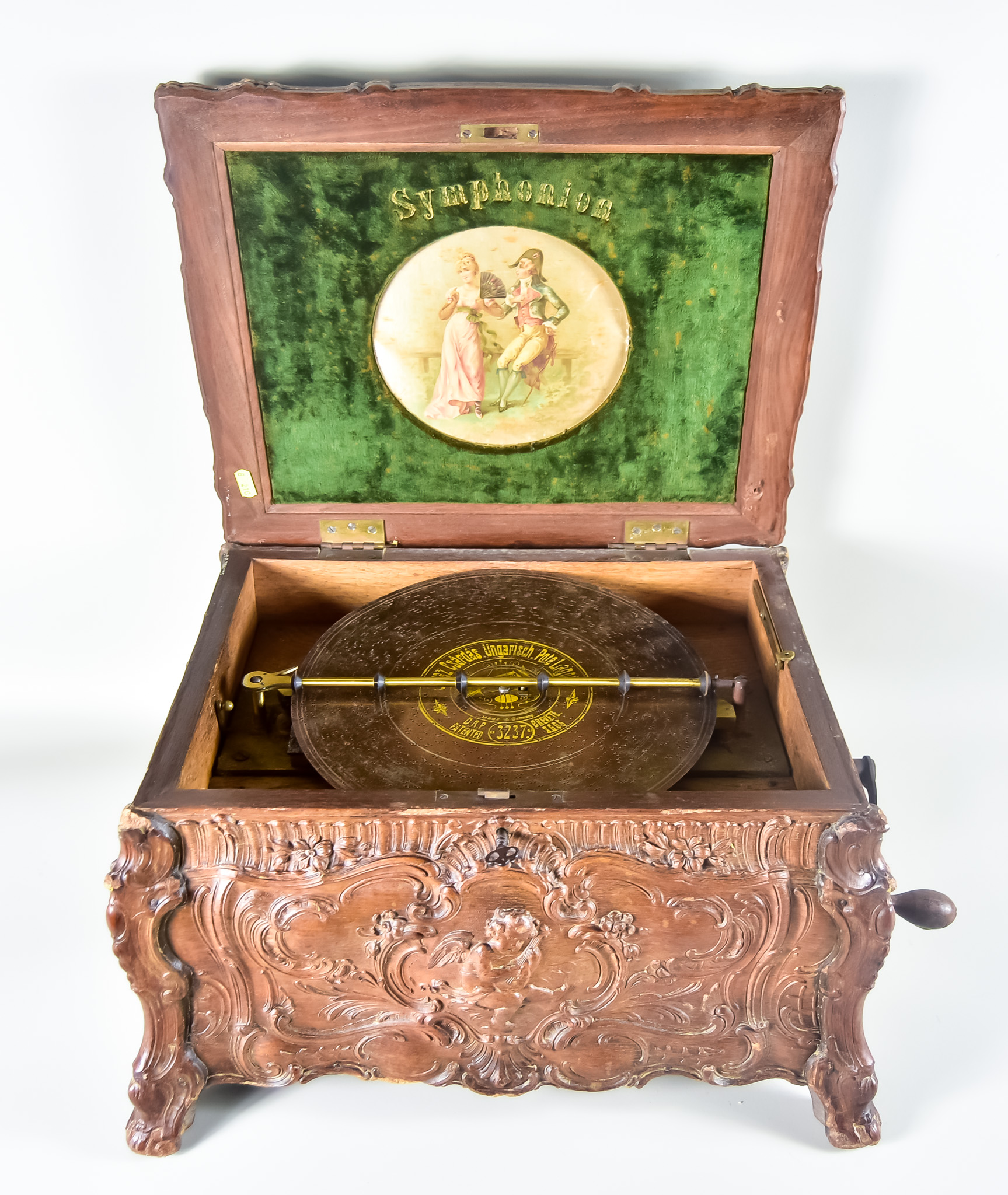 A 19th Century Symphonion Music Box, with German made movement, stamped ...