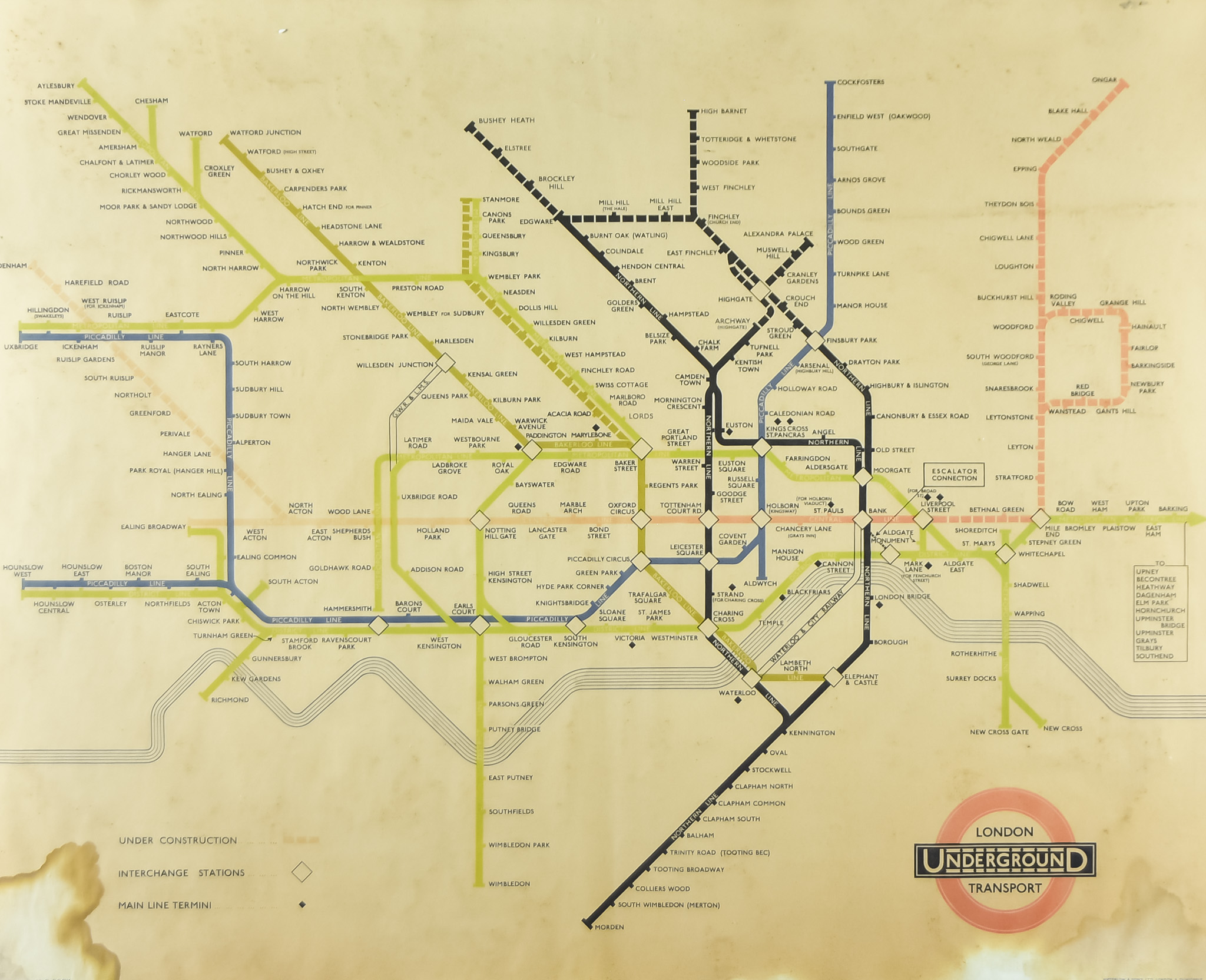 Henry Charles Beck (1902-1974) - Colour print - London Underground ...