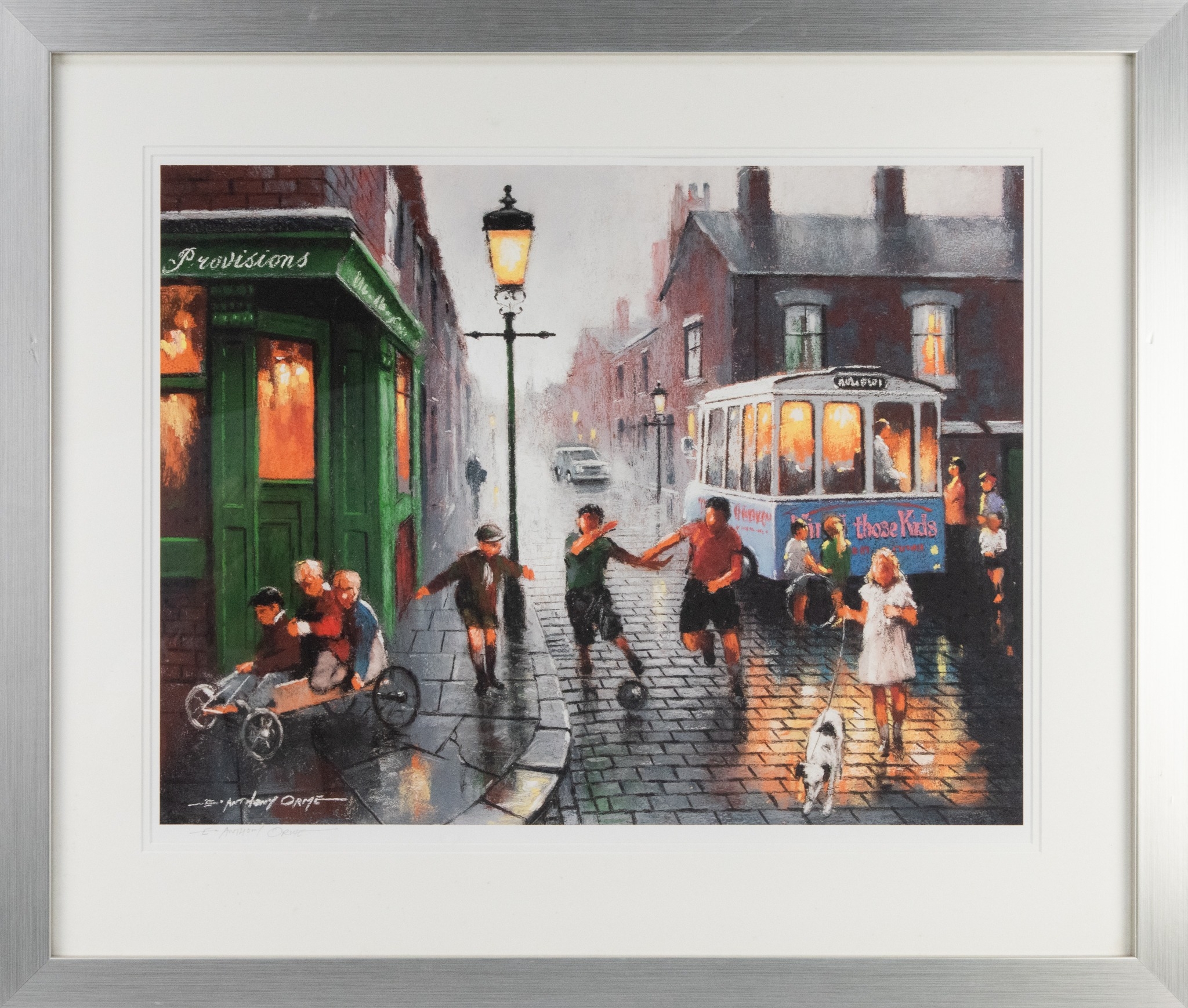 ANTHONY ORME ARTIST SIGNED COLOUR PRINT 'Ice Cream man', Bygone street ...