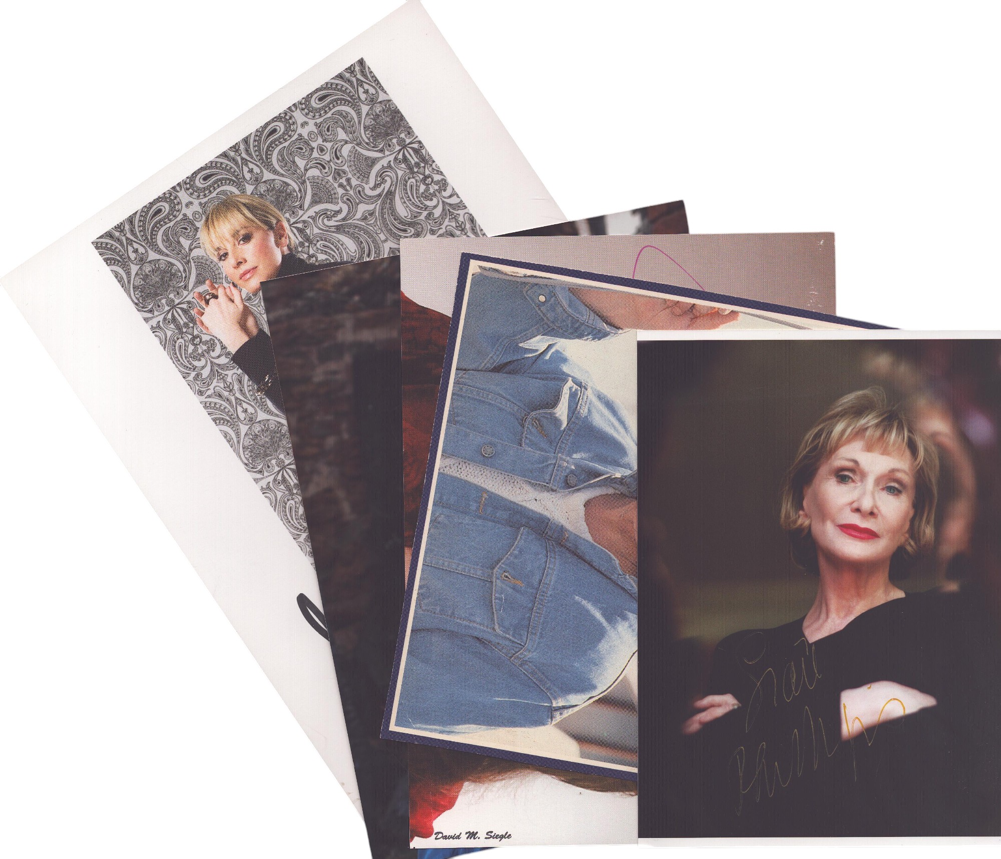TV/FILM 5 signed photos including names of Siân Phillips, Sandra Currie ...