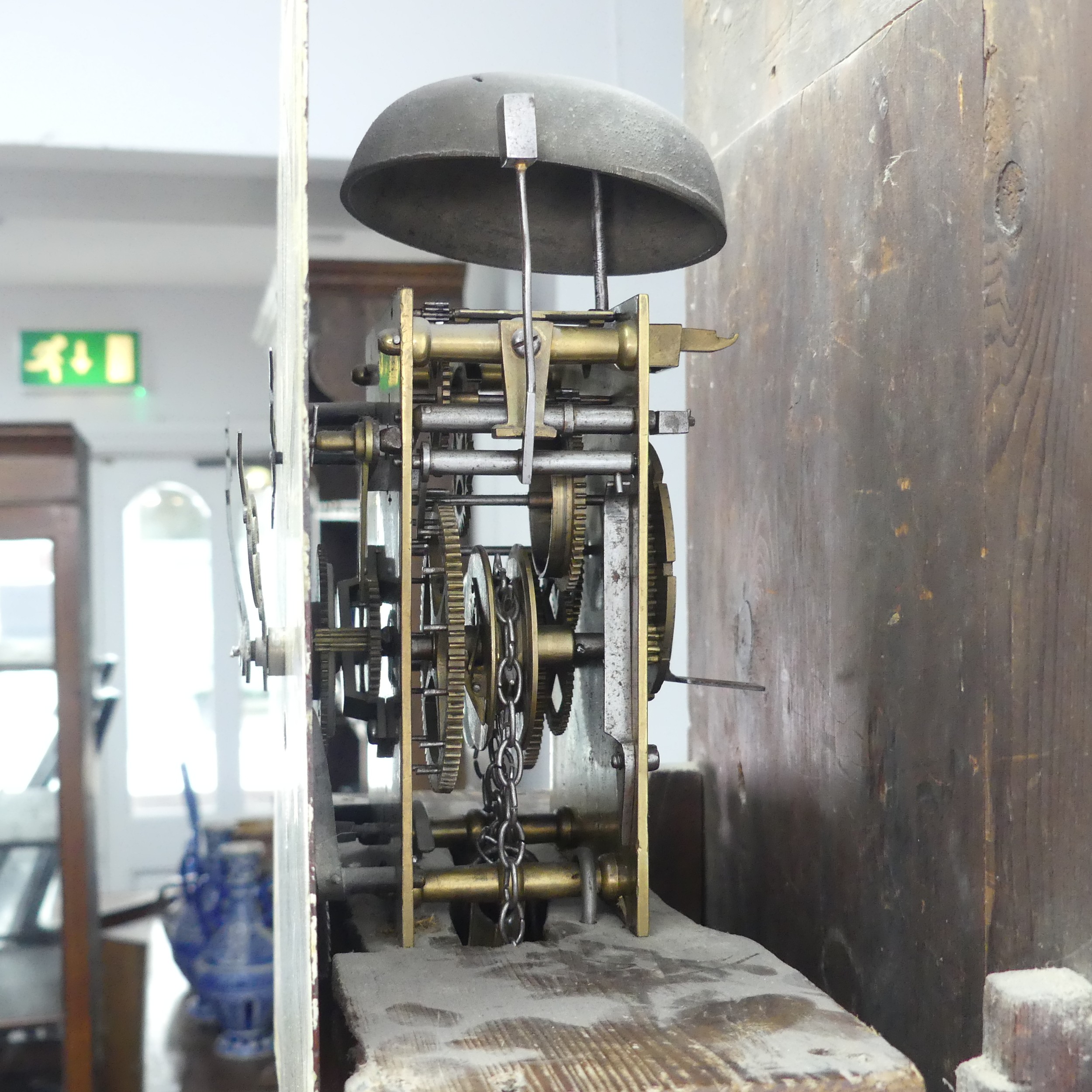 A 19th century 30-hour Longcase Clock, the 12 inch painted dial applied ...