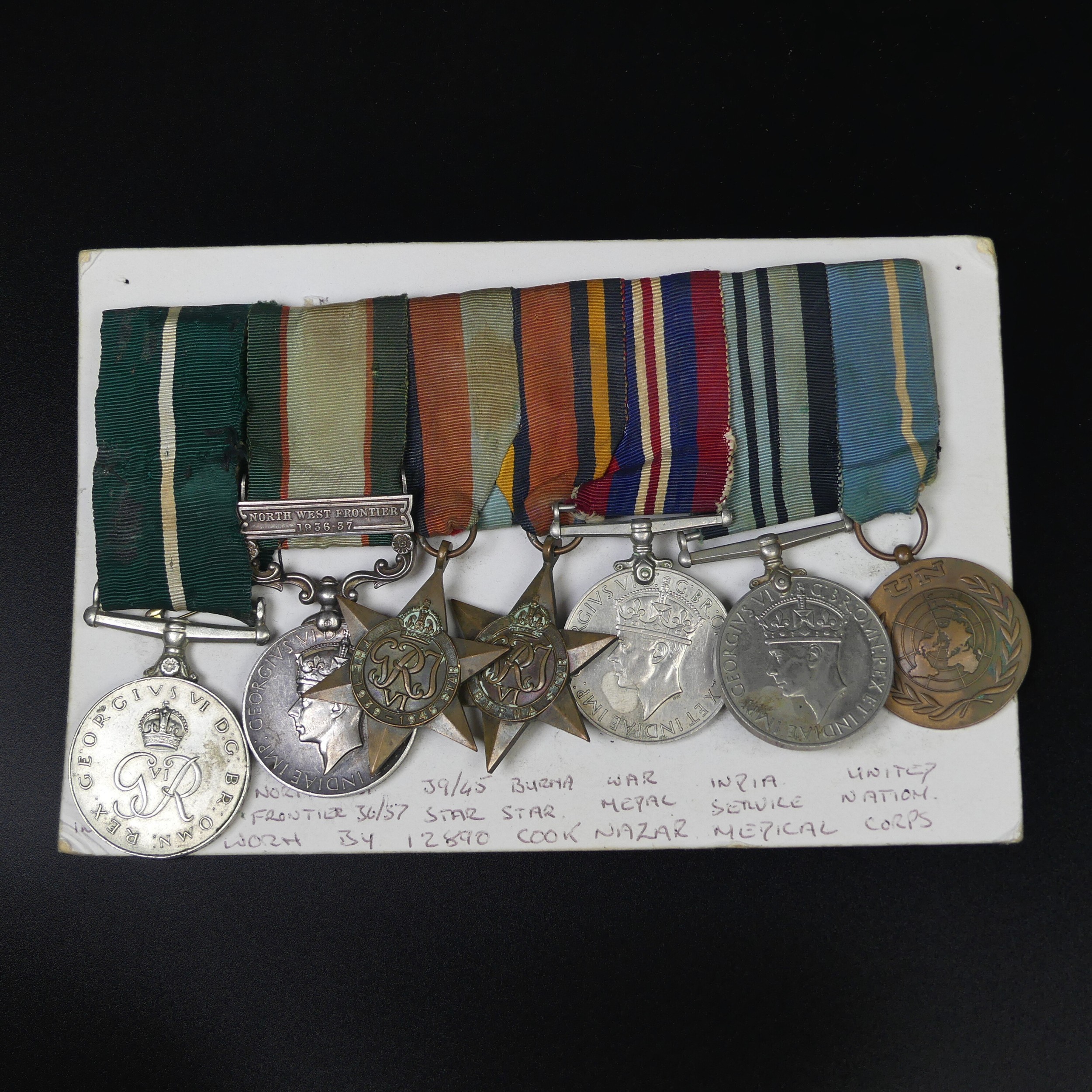 A WW2 period group of seven Medals, awarded to '12690 A-COOK NAZAR ...