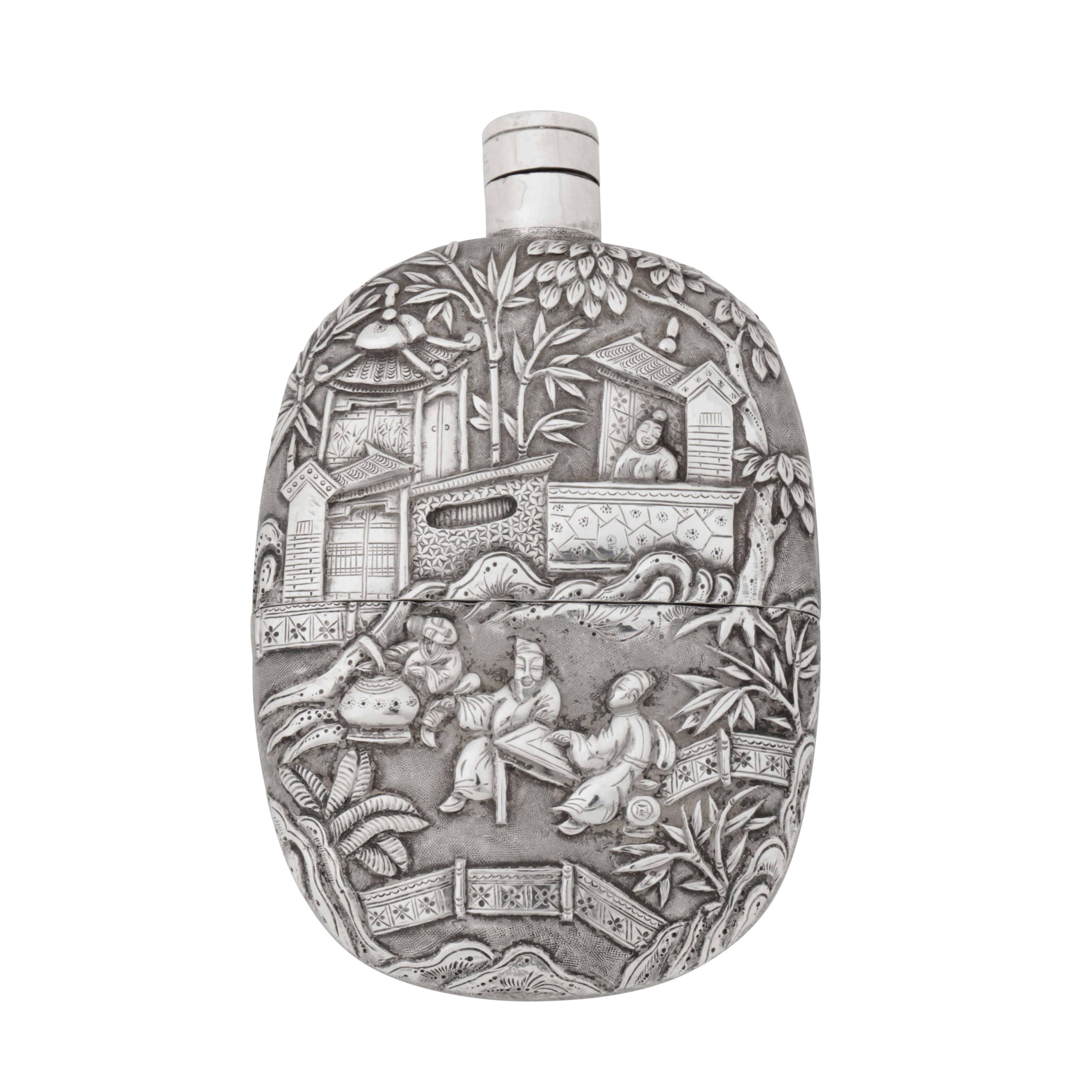 Canton circa 1880 A late 19th century Chinese export unmarked silver ...
