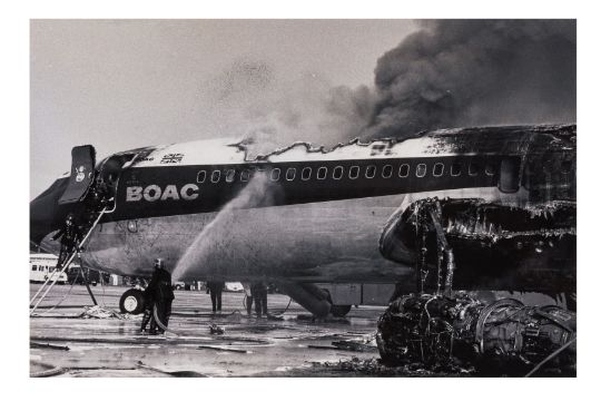 BOAC FLIGHT 172, 1968 A group of five framed silver gelatin prints The ...