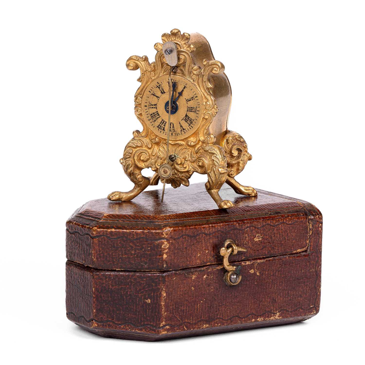 A rare cased 'Zappler' dolls' house clock, late 19th Century, of small ...