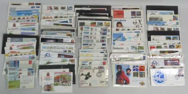 A collection of 127 GB & Commonwealth signed first day covers, many are ...