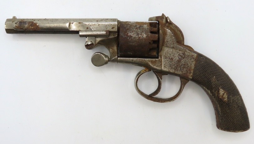 A British .40 calibre five shot Webley-Bentley percussion revolver ...