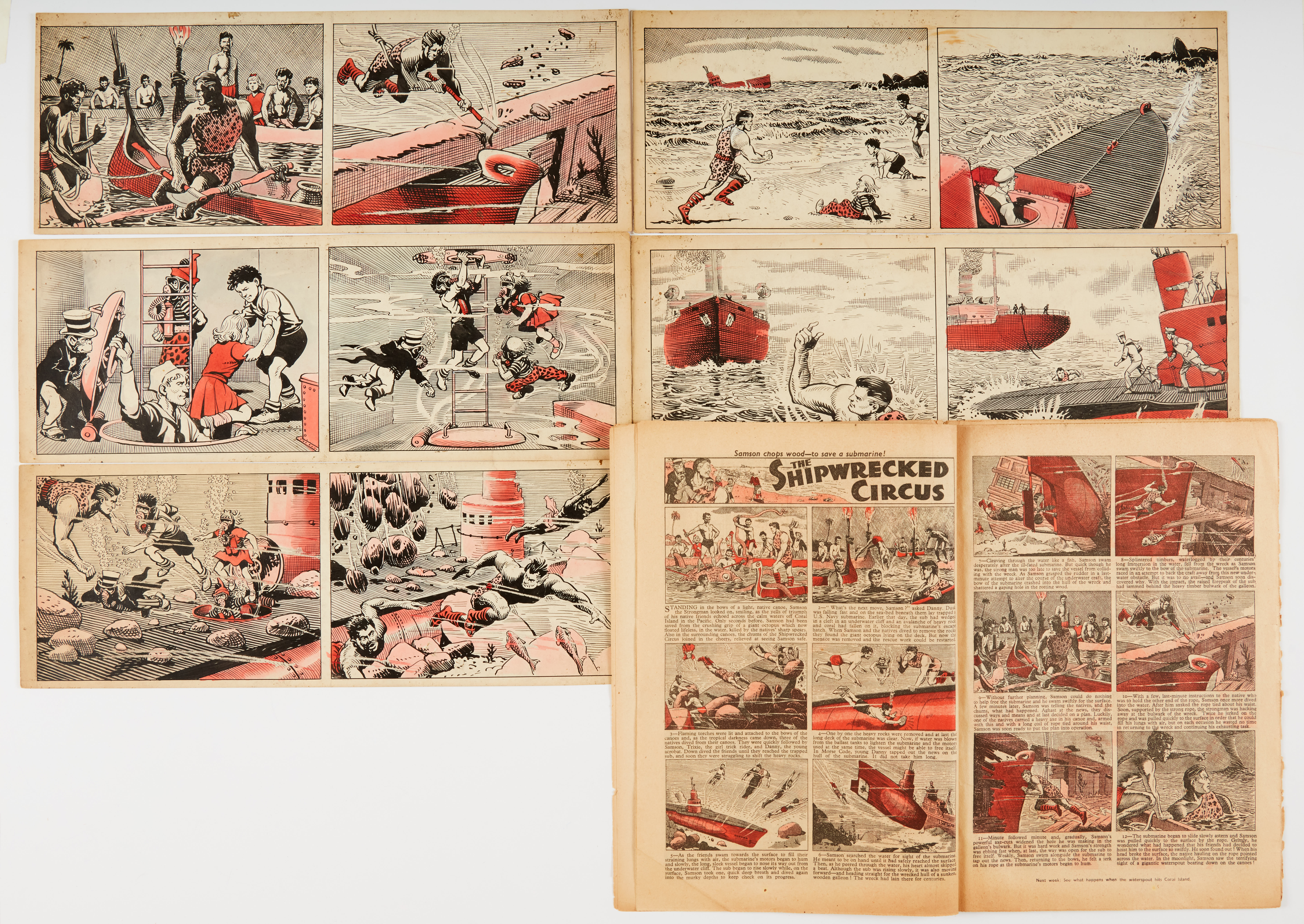 Shipwrecked Circus five original artworks (1957) by Paddy Brennan ...