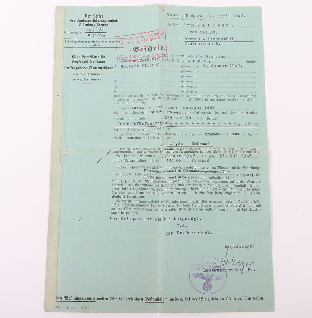 WW2 German Wehrpass, SA service booklet, NSDAP party card and extra ...