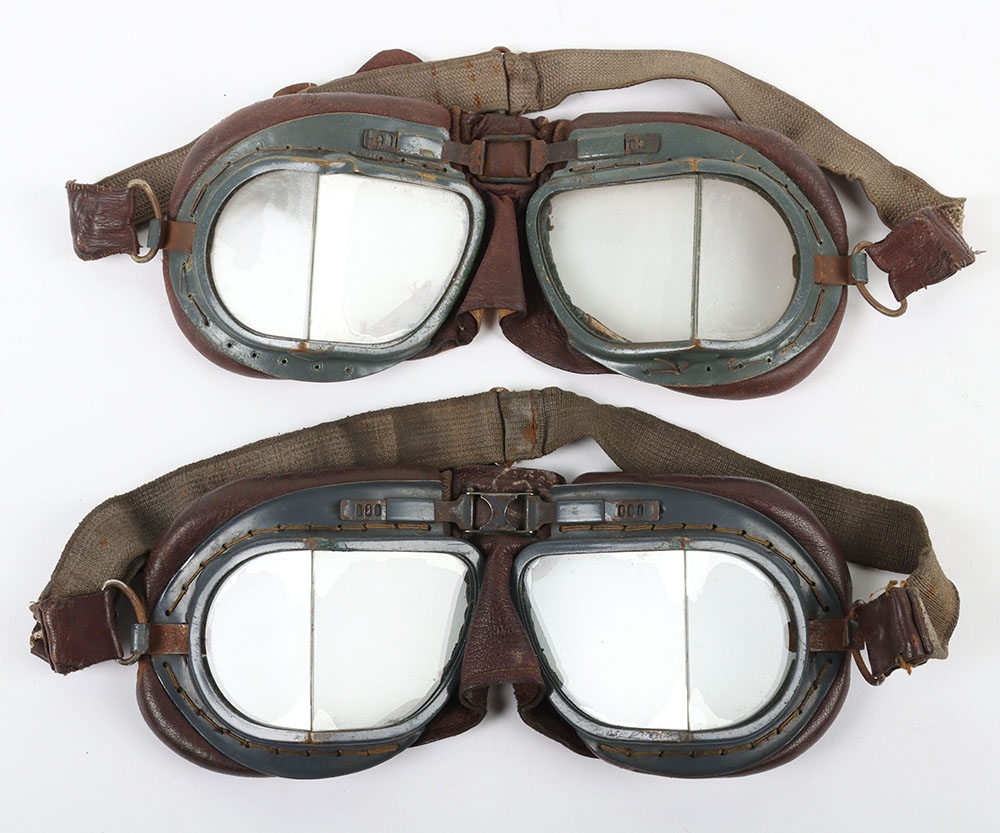 WW2 RAF Mk.VIII Flying Goggles, Two Pairs. WW2 RAF Mk.VIII flying ...