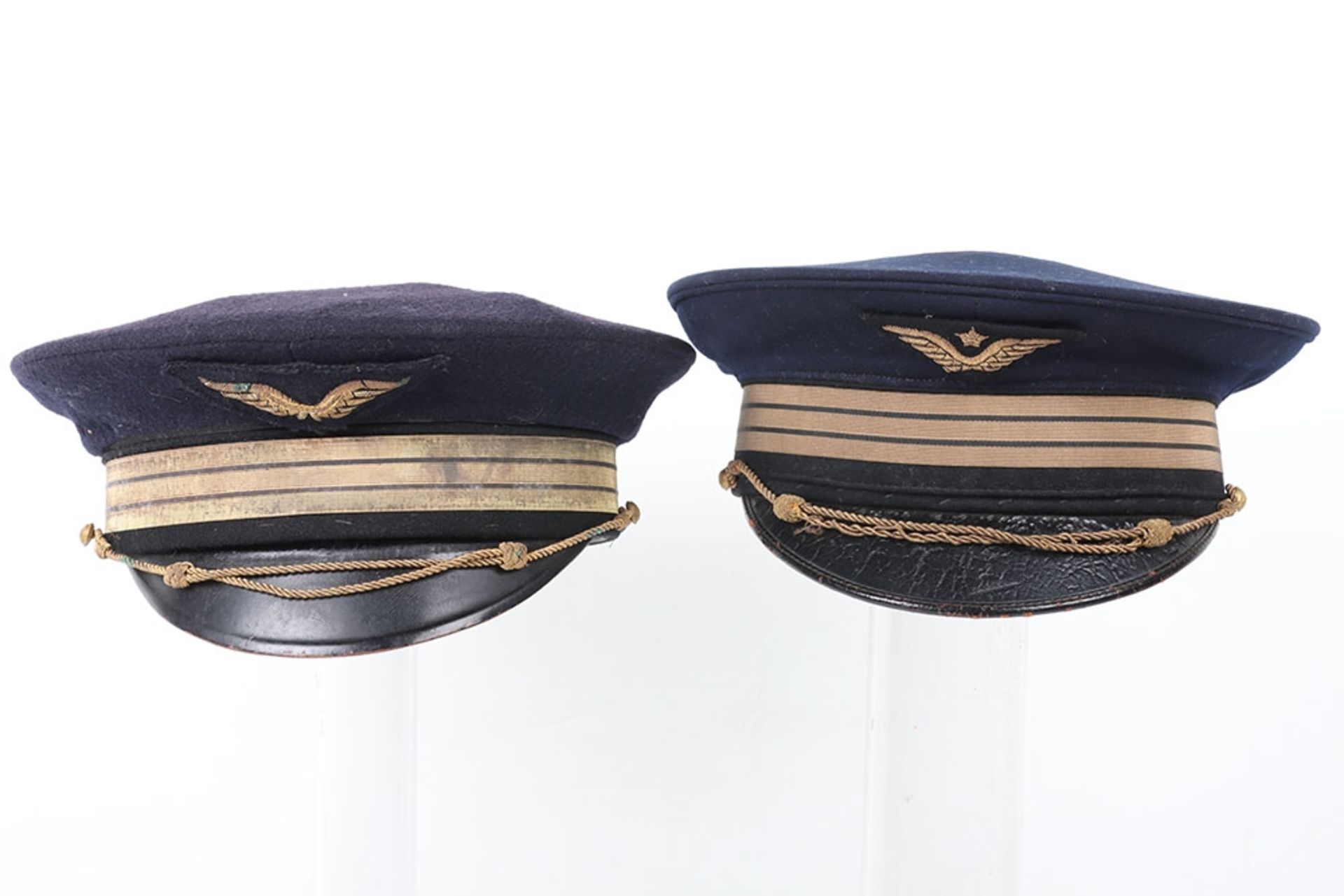 WW2 French Air Force Armée de l'Air, Peaked Caps x2. Two French air ...