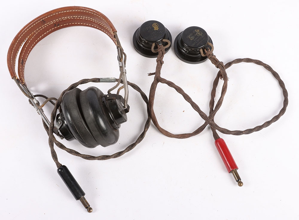 WW2 USAAF HS-22 Headset and ANB-H-1 Receivers. Good pair of HS-23 ...