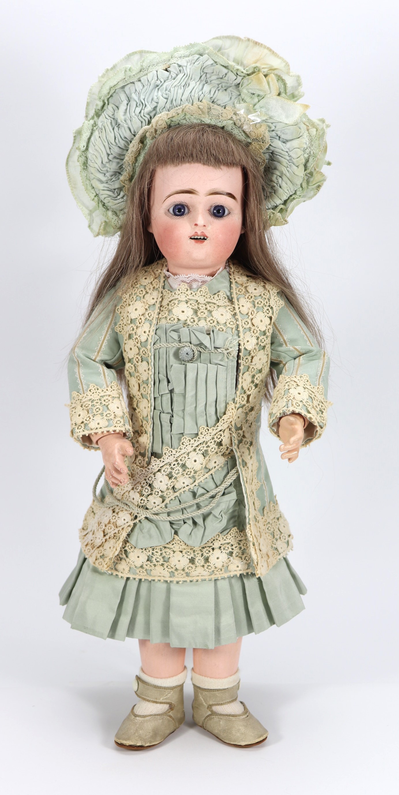 A Pintel & Godchaux bisque head doll, French circa 1900, with fixed ...