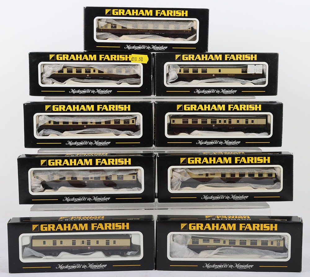 Nine Graham Farish N gauge Passenger coaches, Mk.1 BR Western in ...