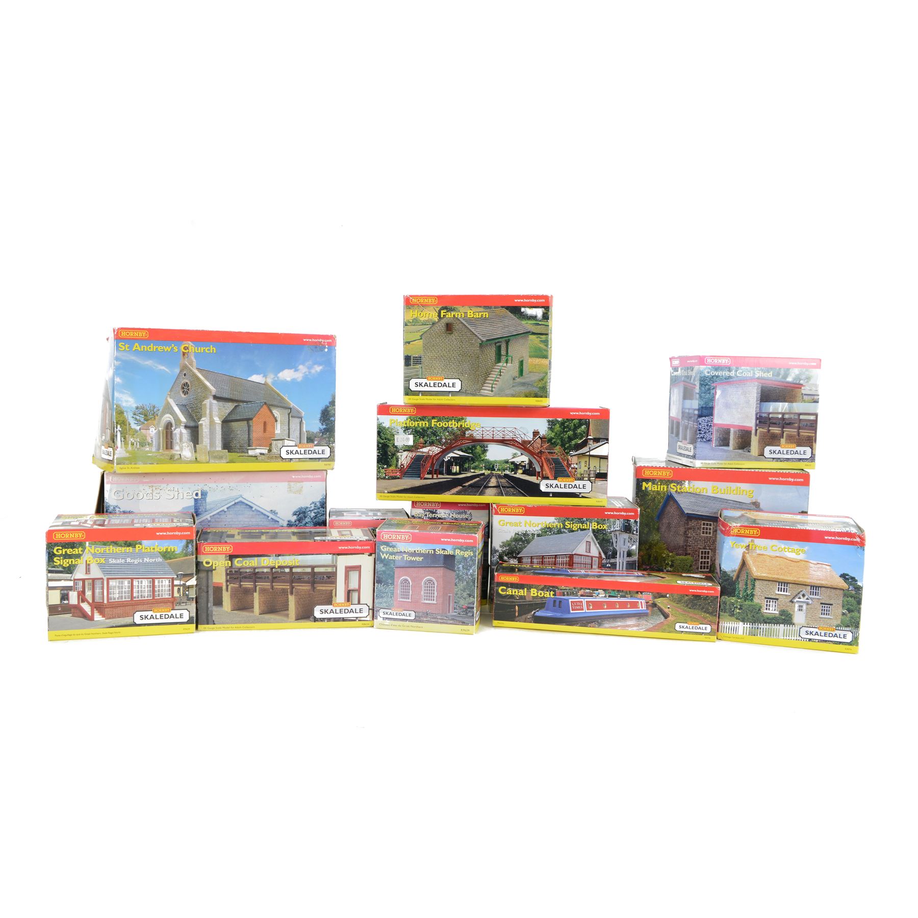 Fourteen Hornby Skaledale 00 gauge model railway trackside buildings ...