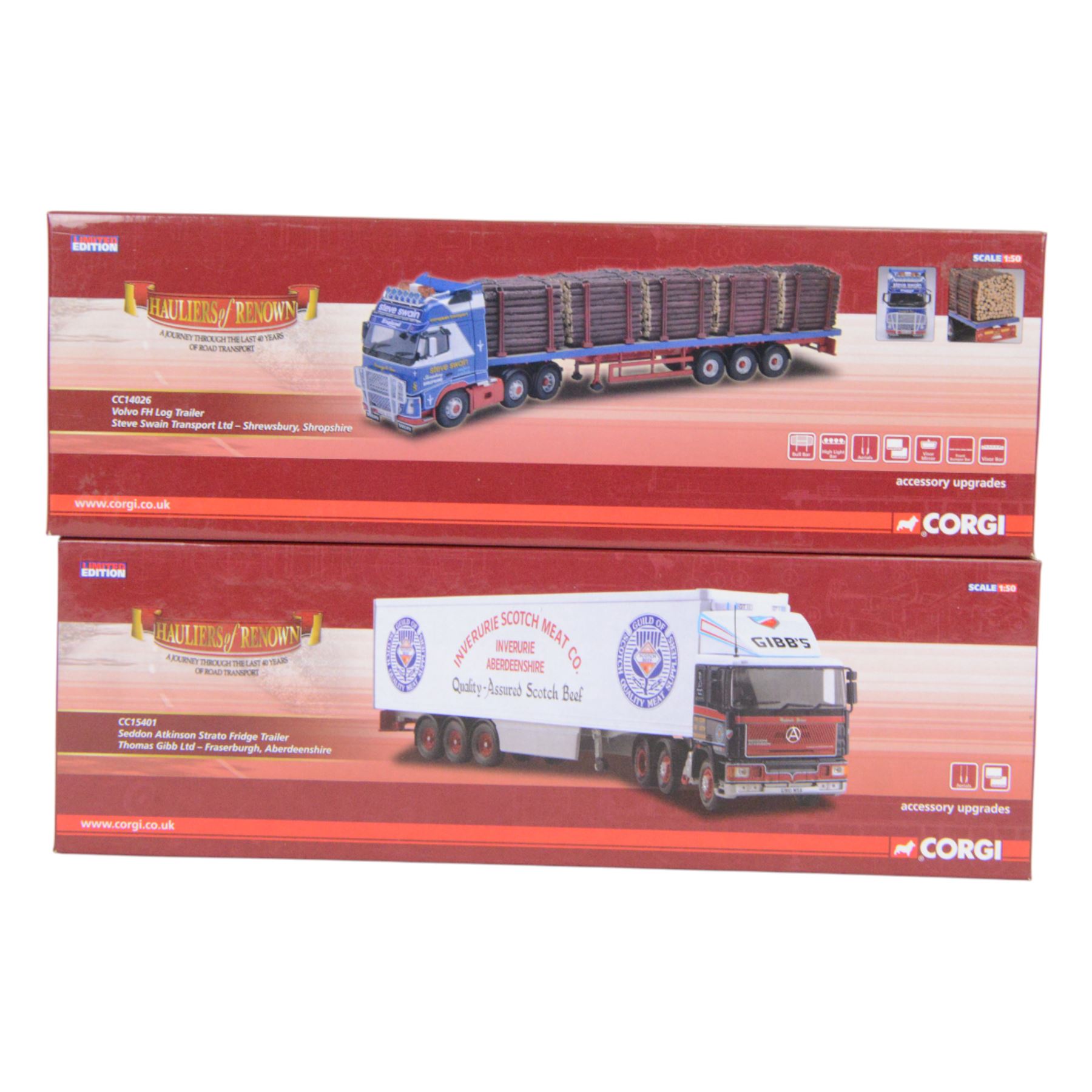 Two Corgi Hauliers of Renown 1:50 scale diecast model lorries ...